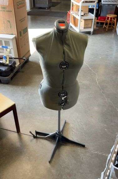 Dress form here is a real Seamstress Form with the adjustable positions ...