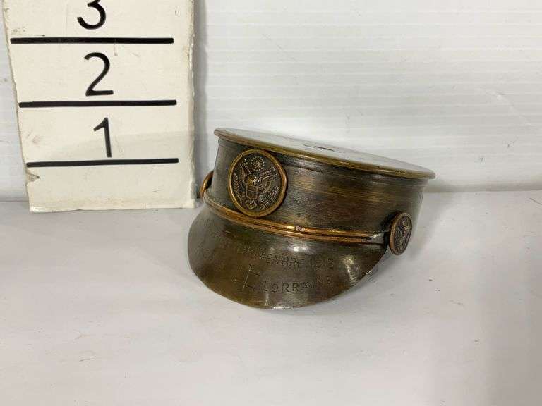 World War 1 (WW1) trench art hat - Hash Auctions