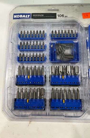 106pc Kobalt drill and drive set. - Hash Auctions