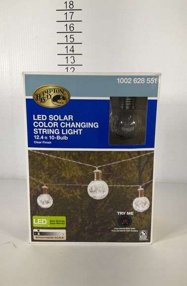 Hampton Bay LED solar color changing string light. - Hash Auctions