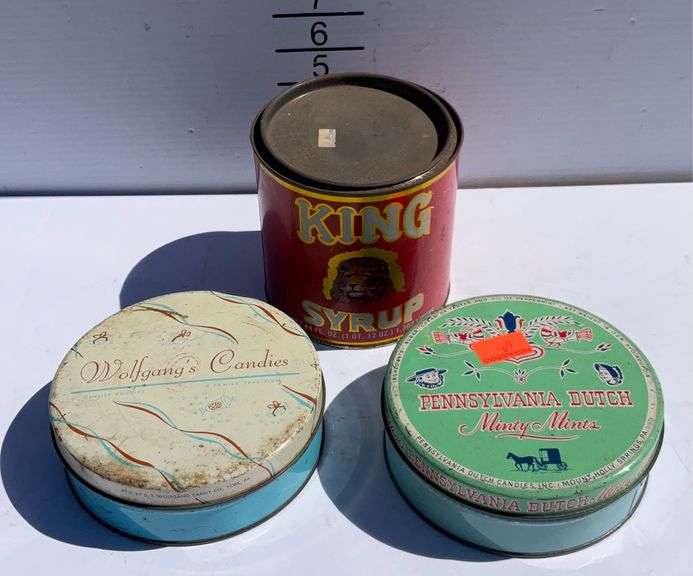 3 vintage advertising tins - Hash Auctions