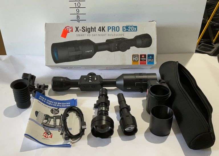 Electric scope and 2 scope mounted flashlights - Hash Auctions