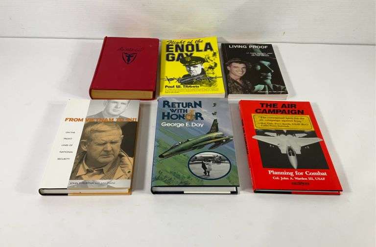 Six military/war books, signed by the authors - Hash Auctions
