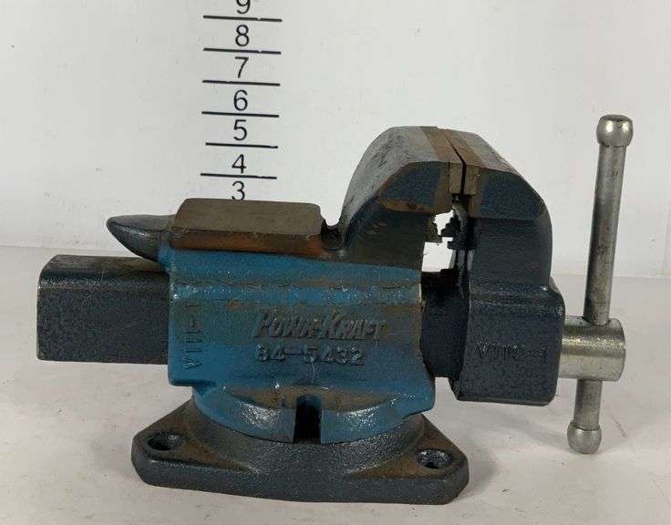 Wards Powr-Kraft anvil bench vise. - Hash Auctions