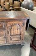 Drop leaf server with hammered copper insert. No key. 42”, 18”,33 ...