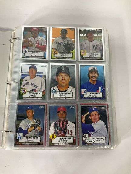 Binder of baseball cards. Legends and stars. 2021 Topps 52 design ...