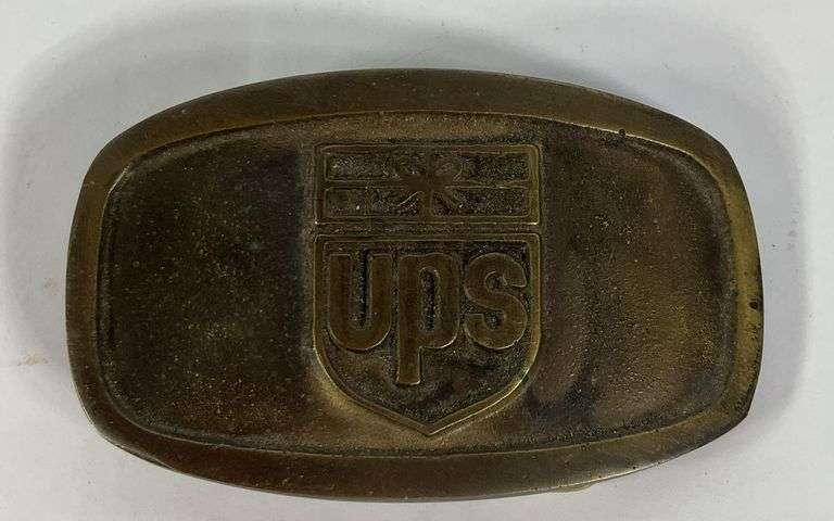 UPS brass belt buckle - Hash Auctions