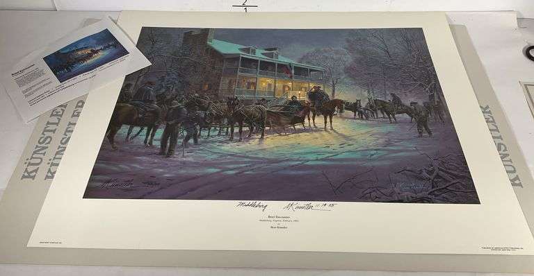 Mort Künstler print on board, signed, numbered and dated by artist, 340 ...