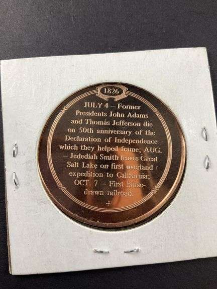 July 4th, 1826 50th Anniversary Coin - Hash Auctions