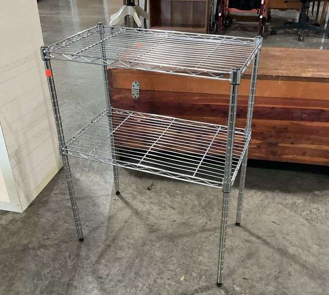 2-tier wire shelving, 23x13x30” - Hash Auctions