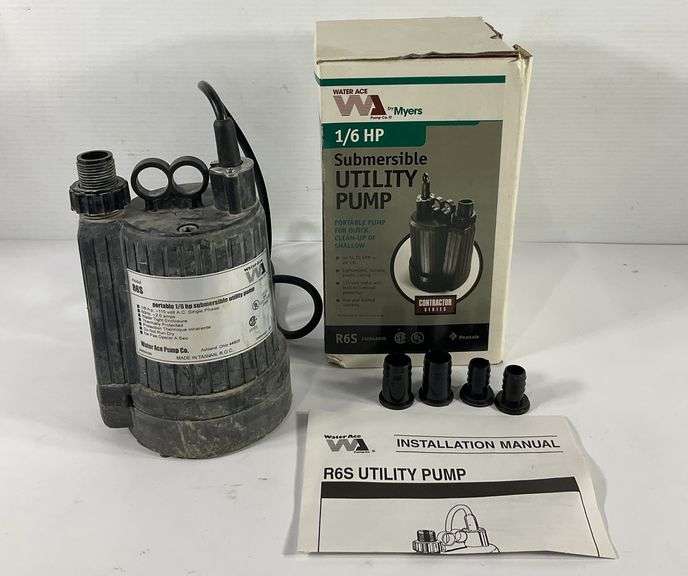 Water Ace R6S submersible utility pump, powers on - Hash Auctions