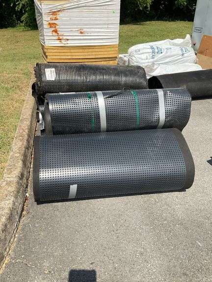 Building material, rolls of poly composite drainage, 48”W, I believe ...