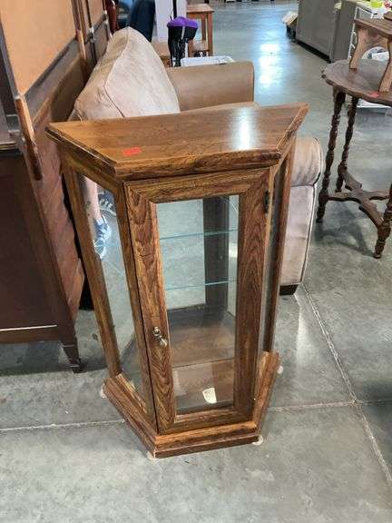 Medium size door front Curio cabinet 2’x11”x3’ - Hash Auctions