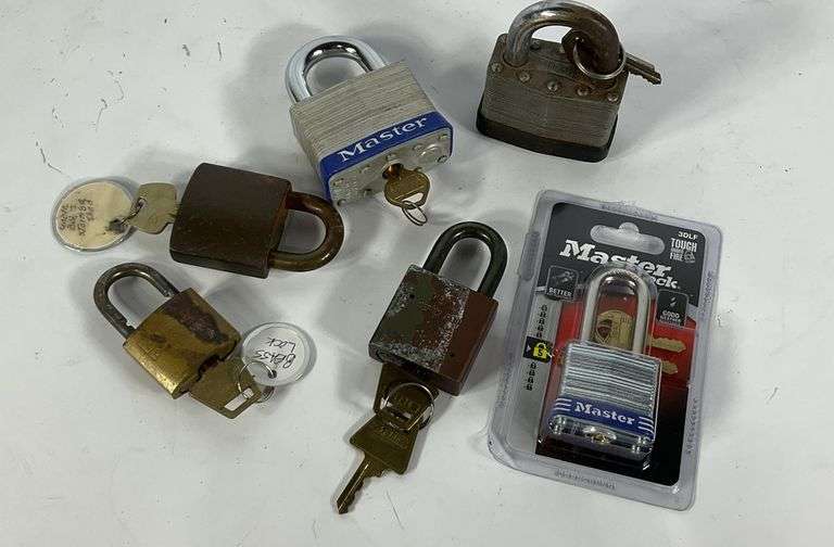 Group of locks. All with keys. - Hash Auctions