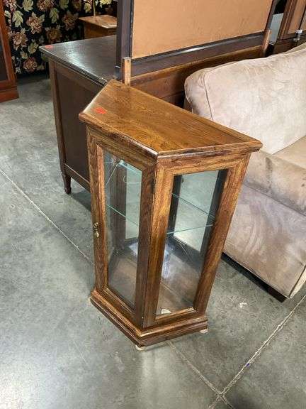Medium size door front Curio cabinet 2’x11”x3’ - Hash Auctions