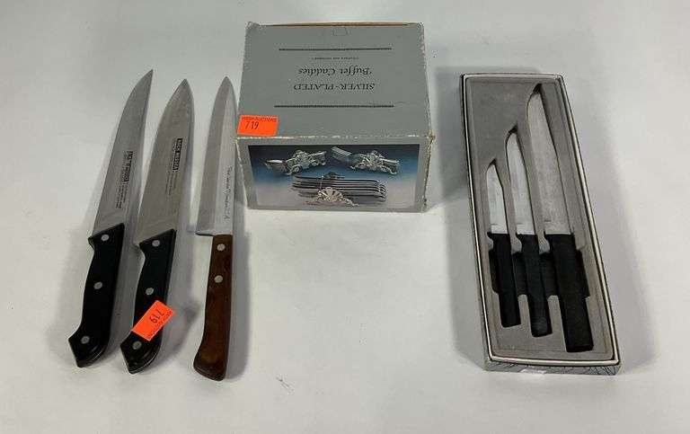 Knives and silver plated buffet caddies. Koch Messer, Flint Stainless ...