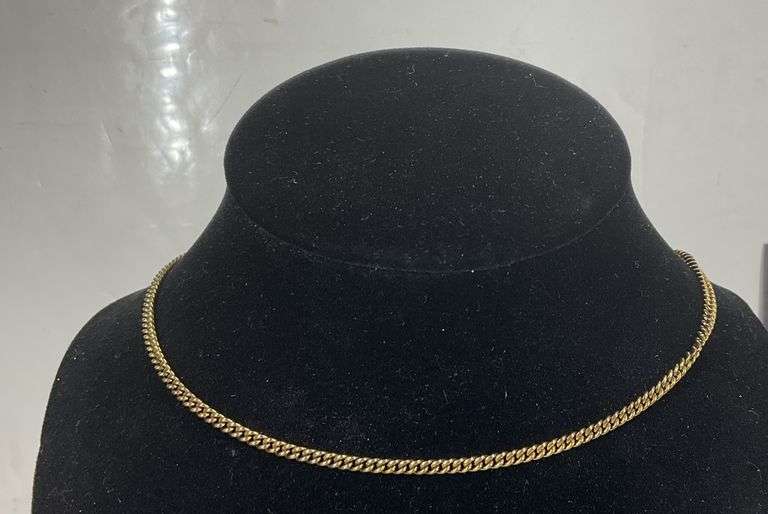 Gold over sterling silver chain 20in , 12.5g - Hash Auctions