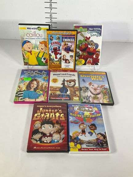 Eight kiddo DVD’s. Charlottes Web, Elmo and more. - Hash Auctions