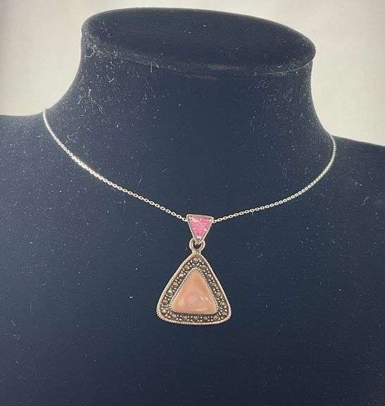Sterling silver necklace 18in - Hash Auctions