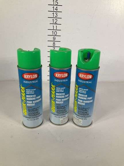 Three cans of Krylon inverted marking paint. - Hash Auctions