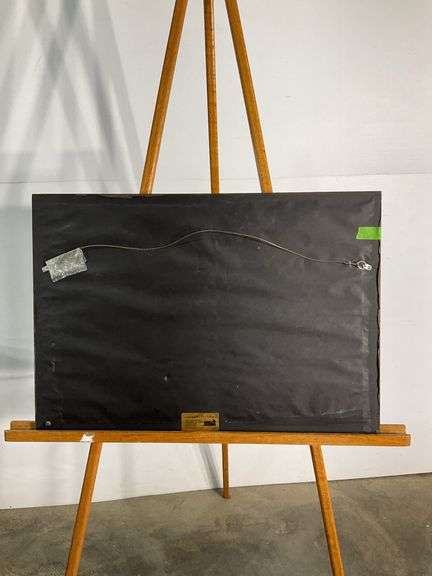 Gary Saylor framed rent, titled, signed and numbered, Blue Ridge Farm ...