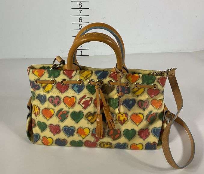 Dooney & Bourke hearts collection purse / bag. Some staining on the ...