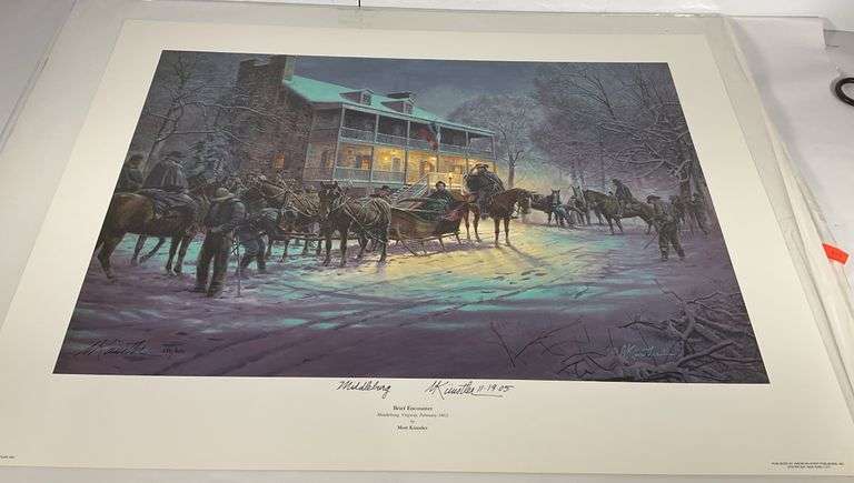 Mort Künstler print on board, signed, numbered and dated by artist, 339 ...