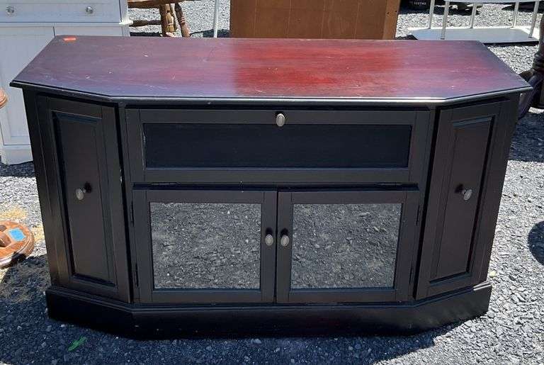 New Classics Entertainment console glass front with pull out DVD ...