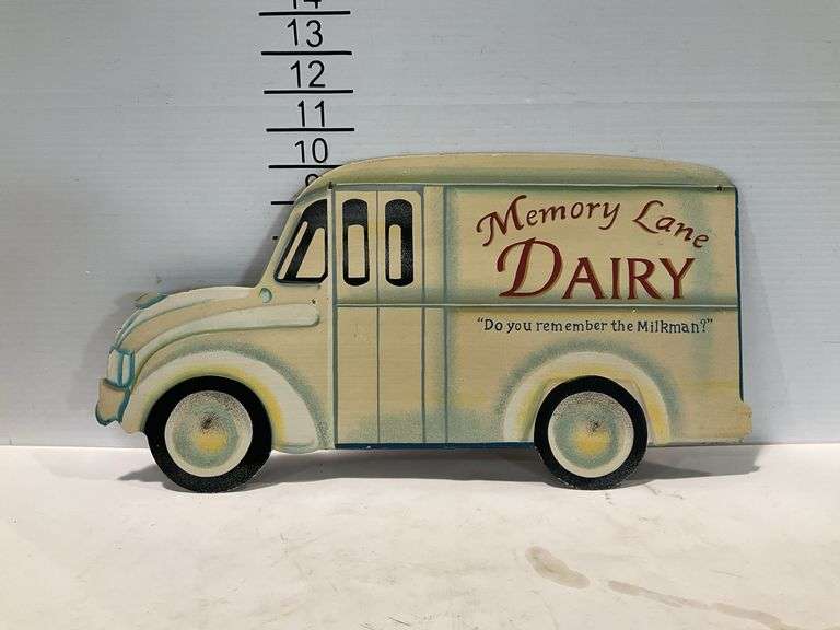 "Do you remember the Milkman?" Metal sign - Hash Auctions