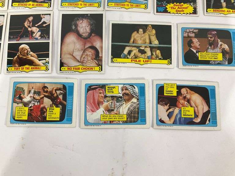 Group of Topps 1985 WWF trading cards, a lot of early ‘rookie’ cards ...