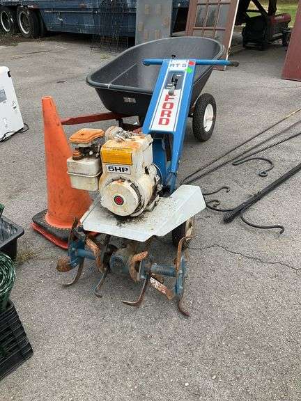 Ford tiller, 5HP, 20”clearing width, needs work, non tested by Hash ...
