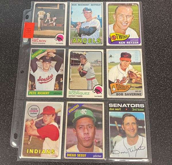 Nine Topps Baseball Cards: Former Washington Senators on other teams ...