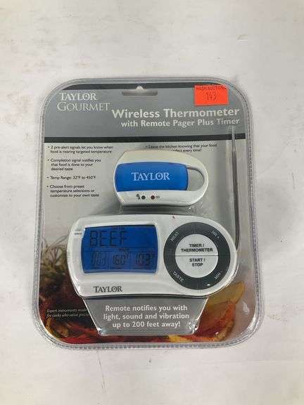 Taylor Gourmet wireless thermometer with remote pager plus timer. Brand ...