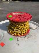 Reel of chain, yellow poly coated - Hash Auctions