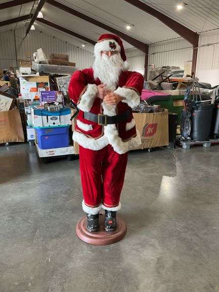 Santa Clause, Decorative Figure 70” tall, plastic body, Santa Clause is ...