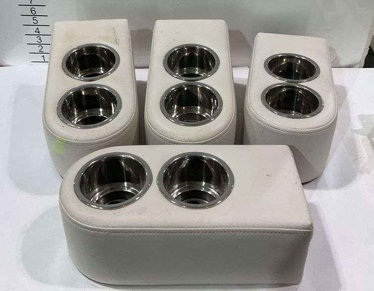Pontoon double drink holders. Four total. Some stains but should clean ... Pontoon double drink holders. Four total. Some stains but should clean ...