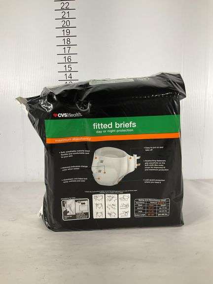 CVS Health fitted briefs size XL pack of 14 with day or night ...