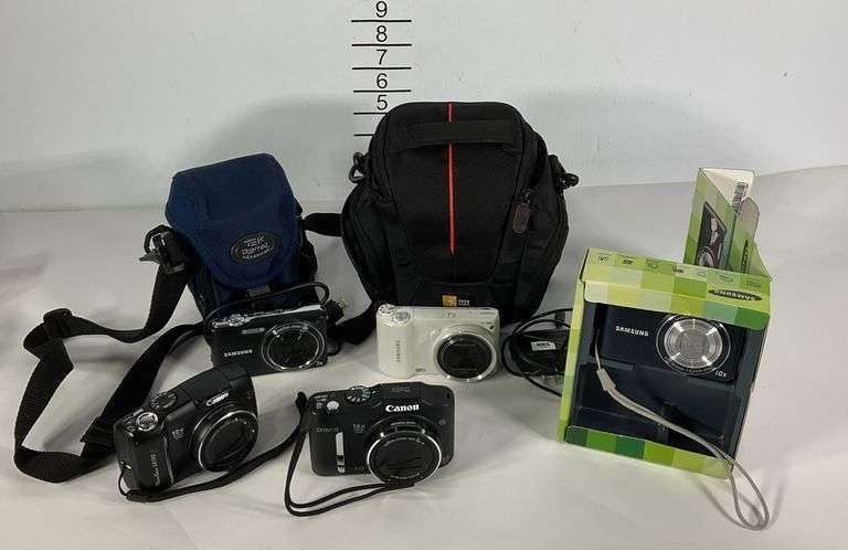Group of 5 cameras. Cannon and Samsung - Hash Auctions