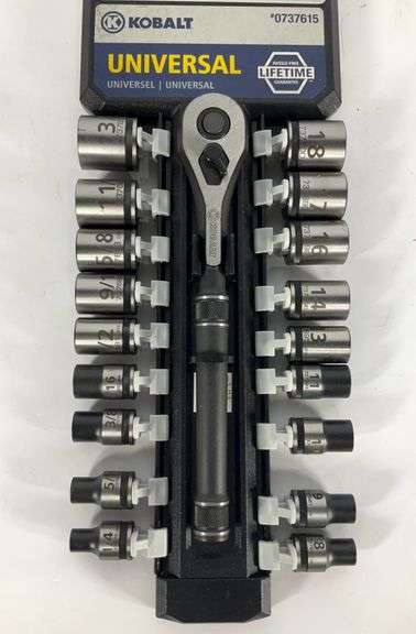 Kobalt universal wrench and socket set. - Hash Auctions