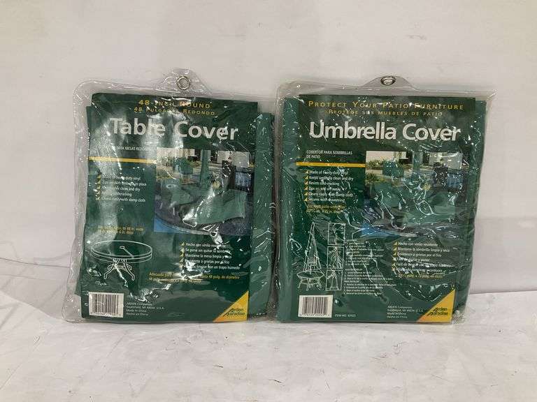 Umbrella and table covers - Hash Auctions