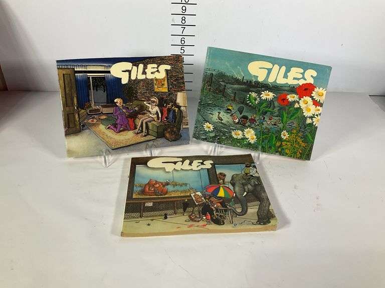 Three Giles cartoons books. - Hash Auctions