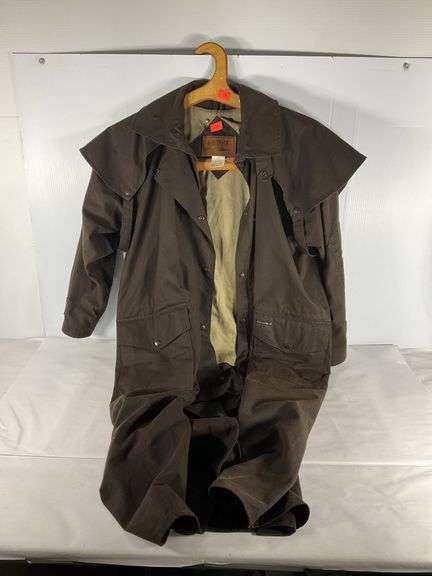 Men’s Outback oil skin duster overcoat. 100% cotton. Size L - Hash Auctions
