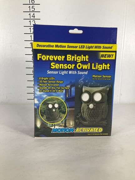 Forever bright sensor owl light. Sensor light with sound. - Hash Auctions