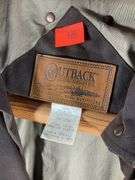 Men’s Outback oil skin duster overcoat. 100% cotton. Size L - Hash Auctions
