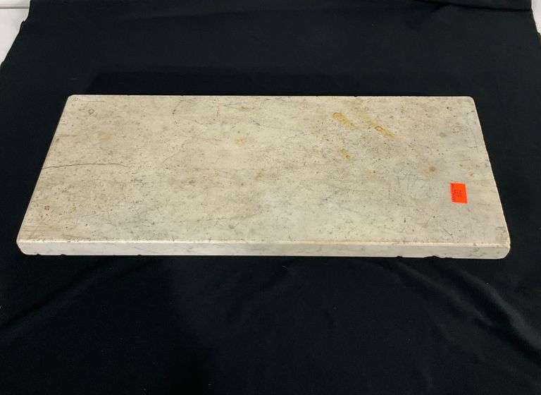 Rectangular White Marble Slab, 23.5x10x1 Inches - Hash Auctions