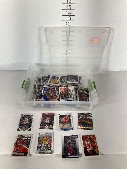 Collection of Basketball Trading Cards Including NBA Hoops and Rookie ...
