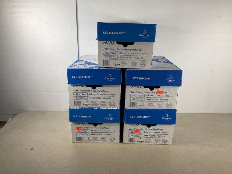 Lot of 5 Domtar Lettermark Copy Paper Boxes, No Paper Included - Hash ...