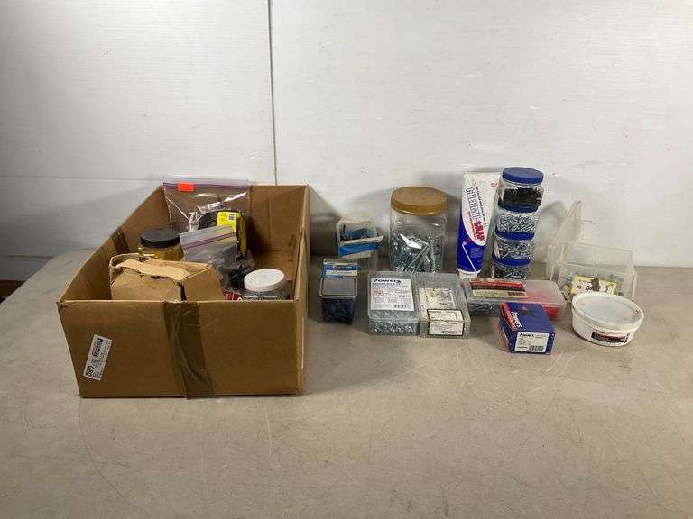 Assorted Hardware with Storage Containers - Hash Auctions