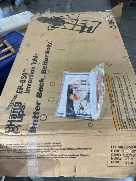 Teeter EP-850 Inversion Table in Original Packaging - Hash Auctions