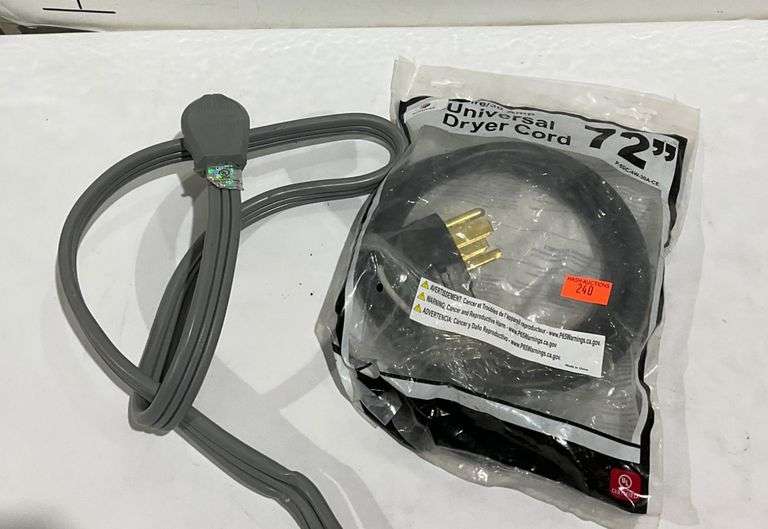 EZ-FLO Appliance Power Cord and Universal Dryer Cord 72-Inch Kit - Hash ...